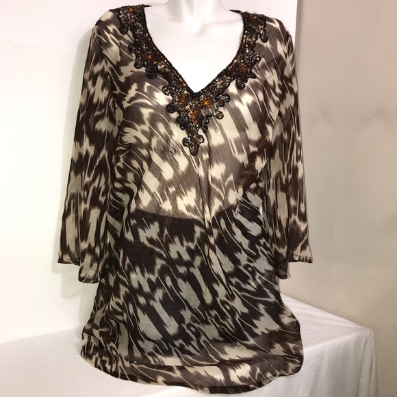 Solitaire | Dresses | Solitaire Warm Brown Embellished Long Sleeve ...